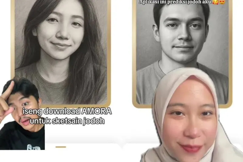 Cek Sketsa Wajah Jodoh Pakai Aplikasi Amora lagi Viral di TikTok ...